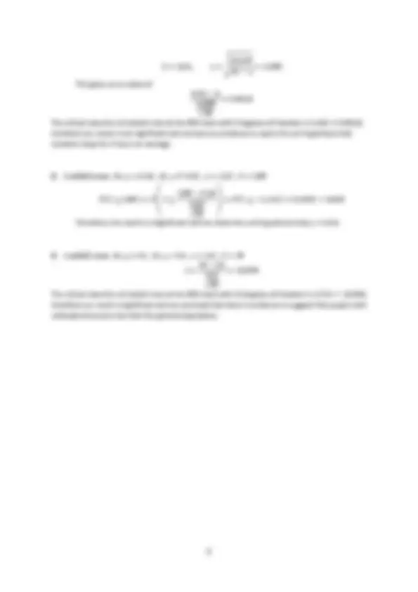 One sample Z and t Tests | Study notes Business Statistics | Docsity