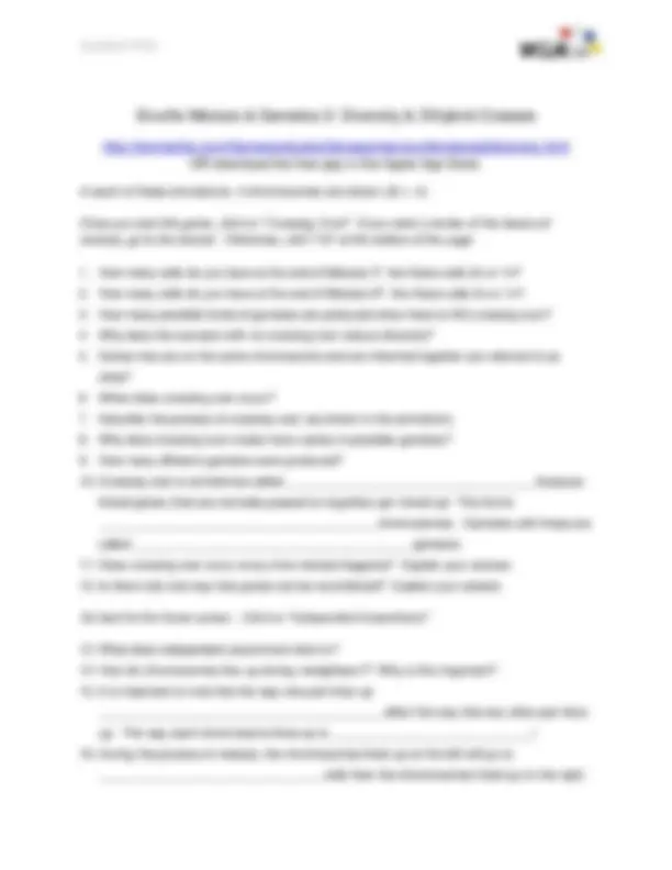 Understanding Diversity through Meiosis: A Project on Sexual ...