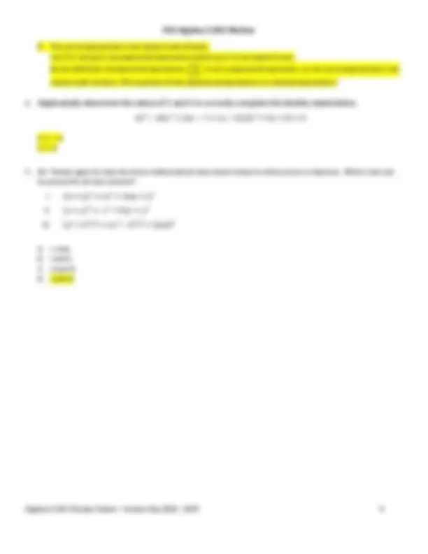 Algebra 2 EOC Review Packet Answer Key (2016-2017) | Study notes ...