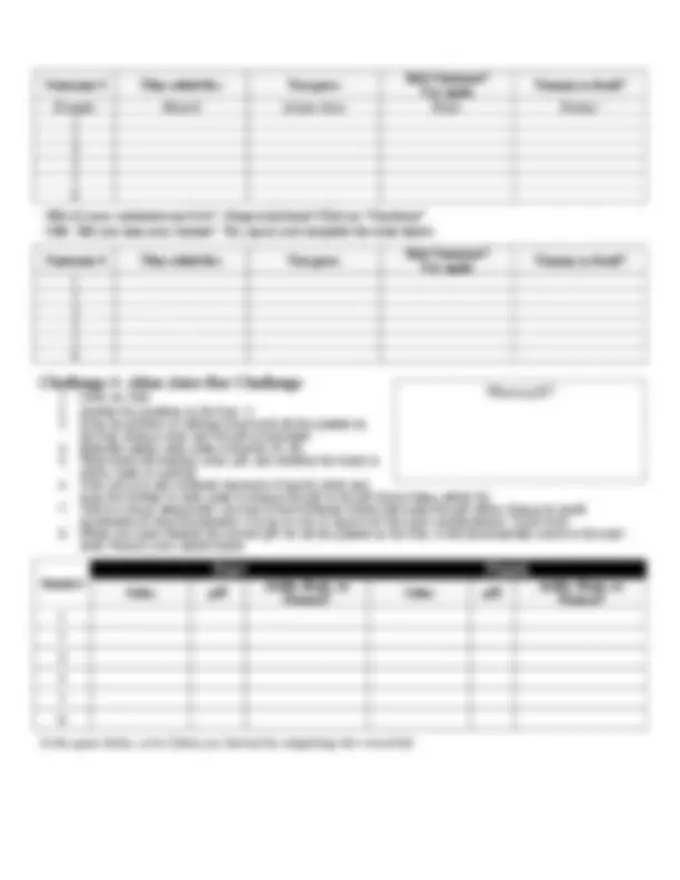 Virtual Lab: Alien Juice Bar | Summaries Printing | Docsity