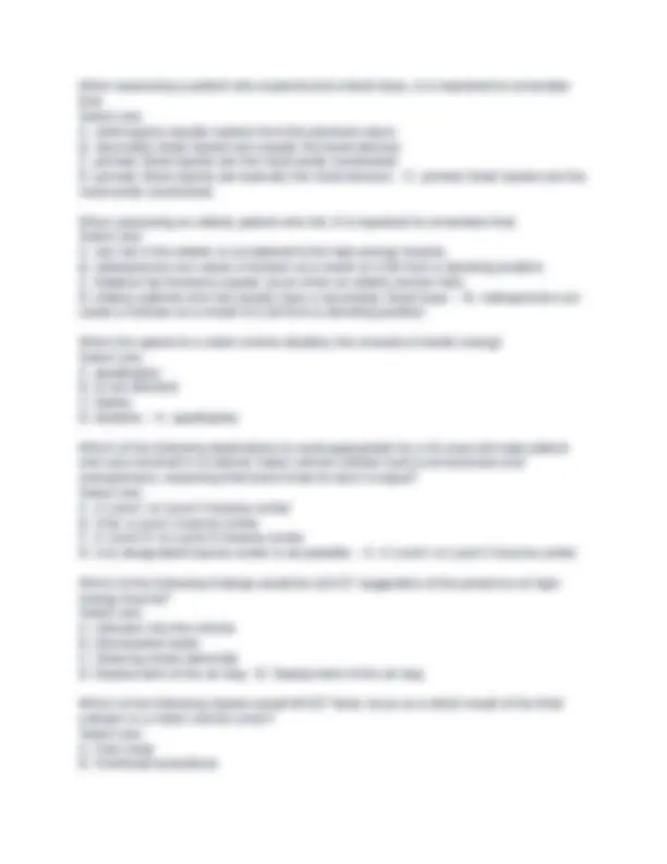 EMT - Block 4 West Coast Questions and Answers. | Exams Nursing | Docsity