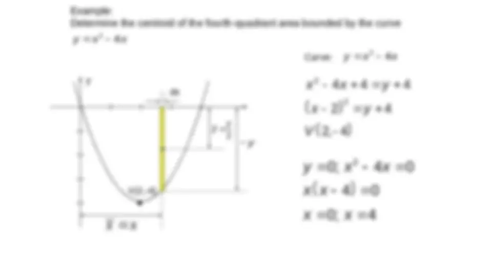 Centroid of A Plane Area | Lecture notes Engineering Mathematics | Docsity