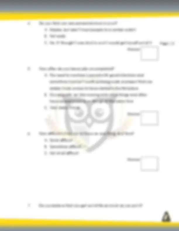 EQ Test - Success Factor | Exercises Personality Development | Docsity