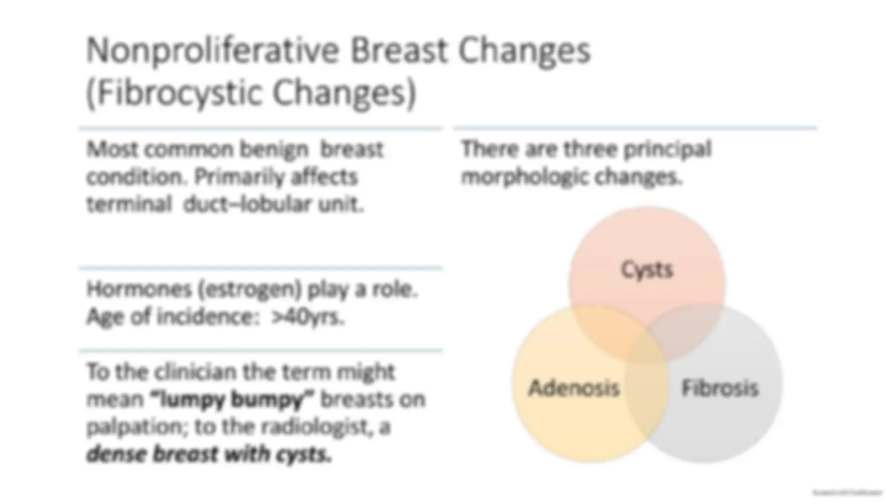 Benign breats epithelial lesions patho | Slides Pathology | Docsity