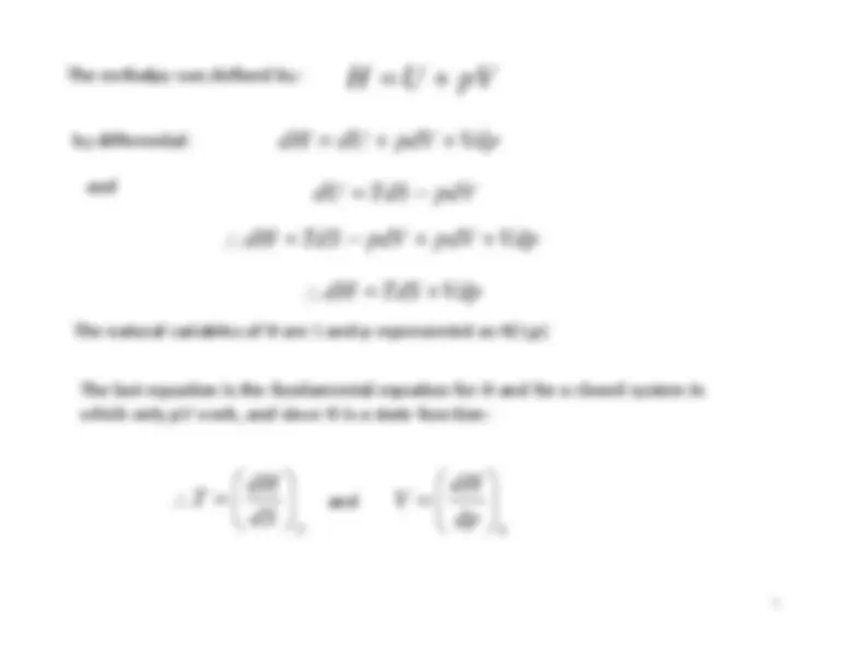 Fundamental equations of Thermodynamics | Study notes Thermodynamics ...