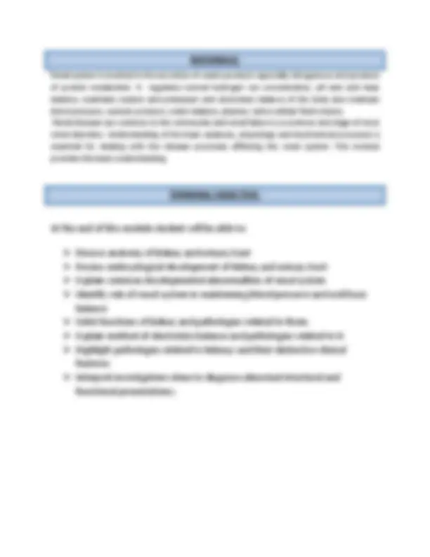 RENAL 01 MODULE Second Year MBBS | Lecture notes Pathology | Docsity