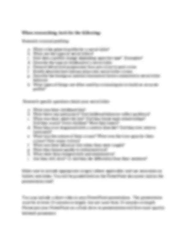 SERIAL KILLER RESEARCH PROJECT 100 Point Summative ... | Lecture notes ...