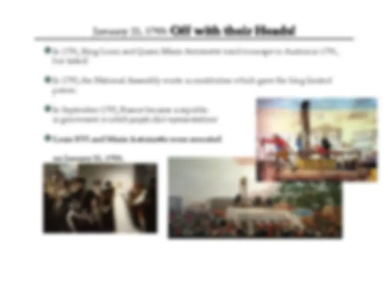 The French Revolution: Key Events and Milestones | Slides French | Docsity