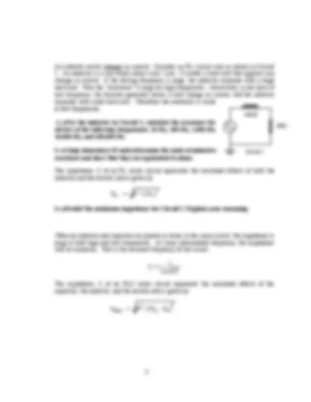 Analog Electronics Lab: Understanding Reactance in RC, RL, and RLC Circuits | Study Guides ...