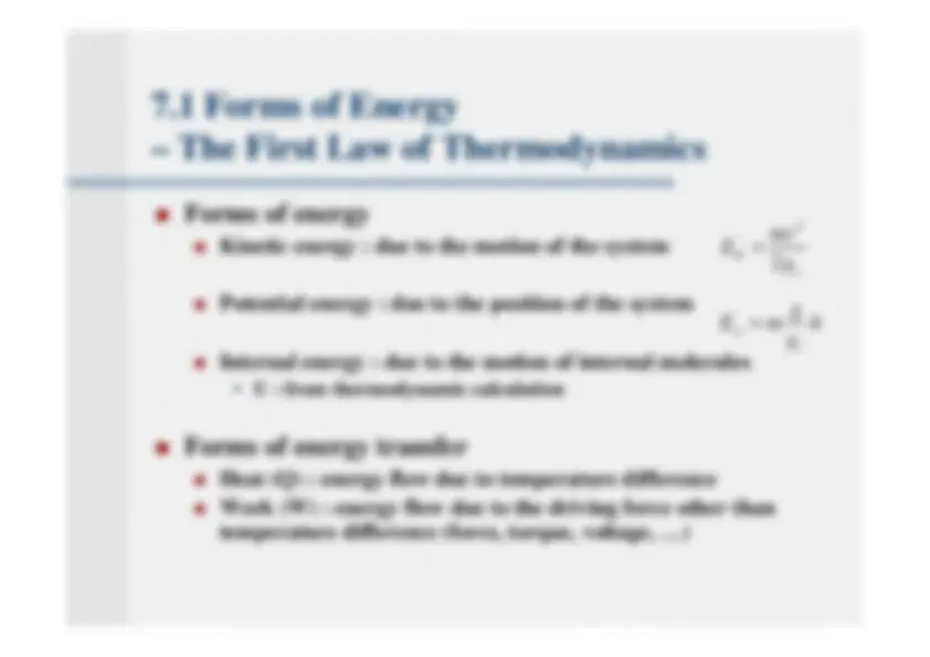 Chapter 7. Energy and Energy Balance | Study notes Law | Docsity