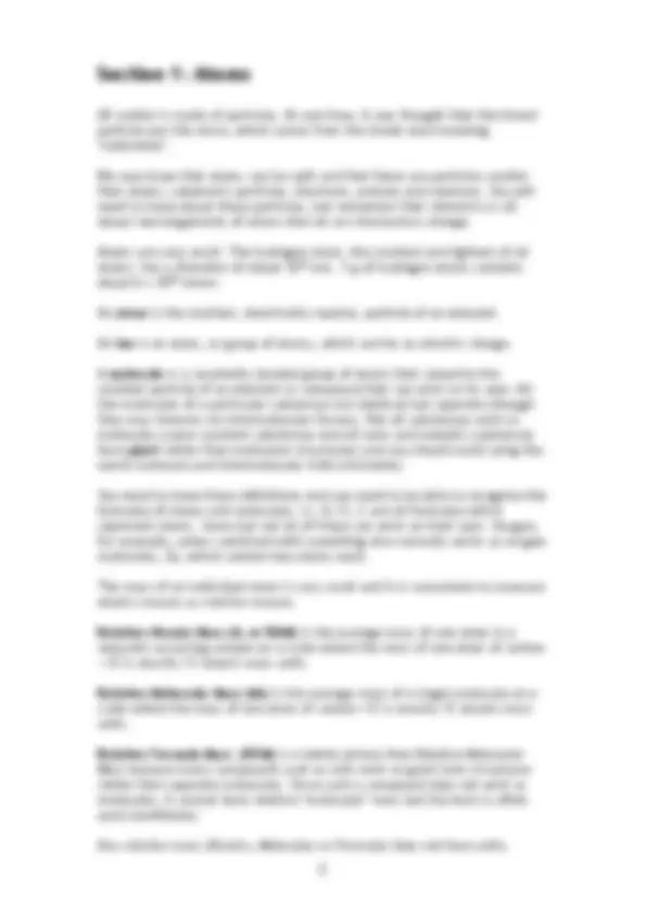 AS Chemistry Pre-reading: Atoms, Moles, and Calculations | Lecture ...