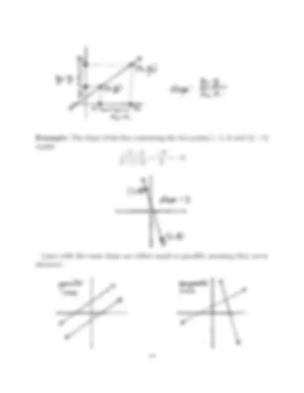 Linear Equations and Lines | Study notes Linear Algebra | Docsity