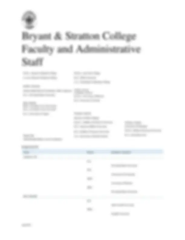 Bryant & Stratton College Faculty and Administrative Staff | Study ...