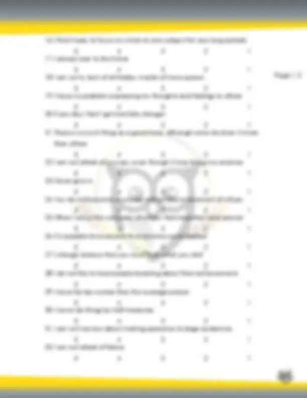 Personality Test for Success | Exercises Personality Development | Docsity