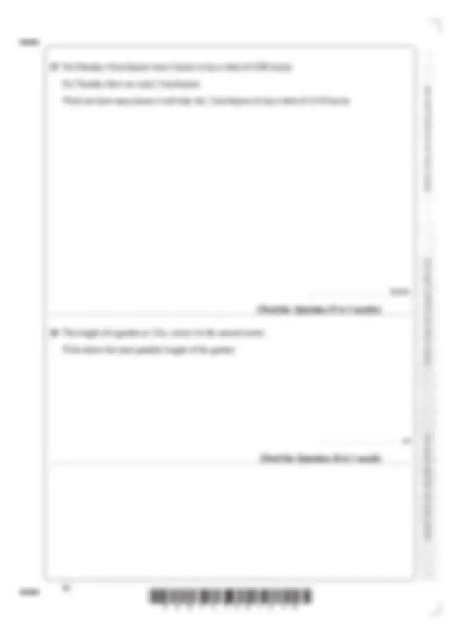 Mock Set 4 – Autumn 2018 | Study notes Mathematics | Docsity