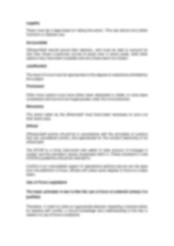 Module 1 Use of Force Section 1: Introduction | Study notes Human ...