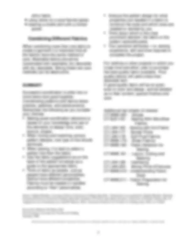 Fabric and Pattern Coordination: A Guide for Selecting the Right Fabric and Pattern | Study ...