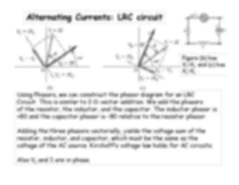 AC Power • Resonant Circuits • Phasors (2-dim vectors ... | Lecture ...