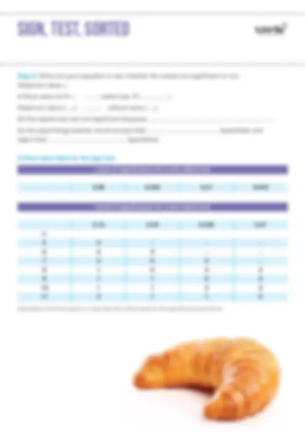Sign Test in Psychology: An Experiment on the Effect of Breakfast on ...
