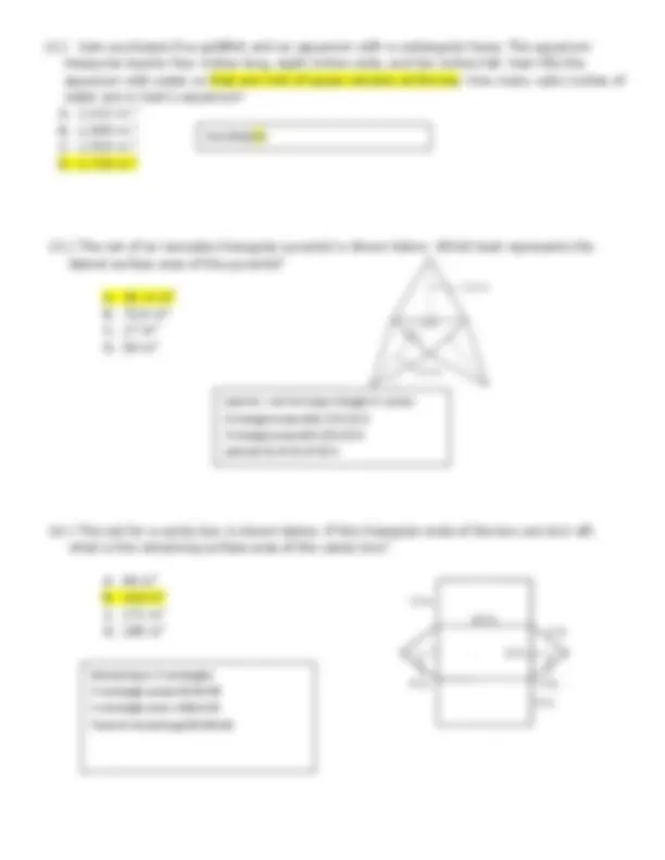 Unit 8 TEST REVIEW – Math 7 PreAP | Study notes Mathematics | Docsity