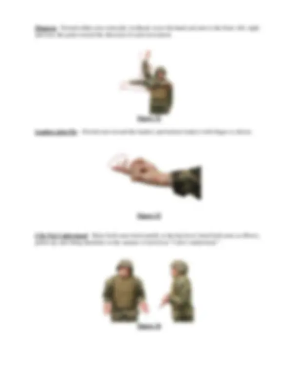 Hand and Arm Signals for Military Communication | Study notes ...