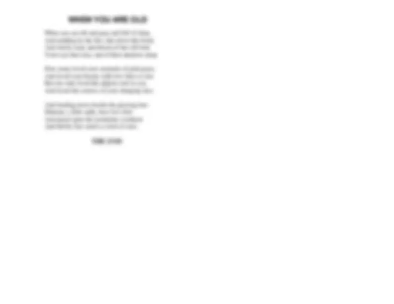 When You are Old by William Butler Yeats: A Reflection on Age and Love ...