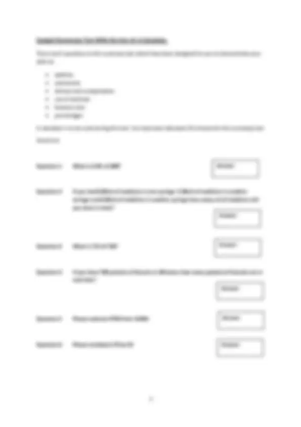 Numeracy Assessment – Sample Test Paper | Summaries Nursing | Docsity