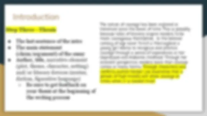 The Great Gatsby Essay Mini-Lessons | Lecture notes Voice | Docsity