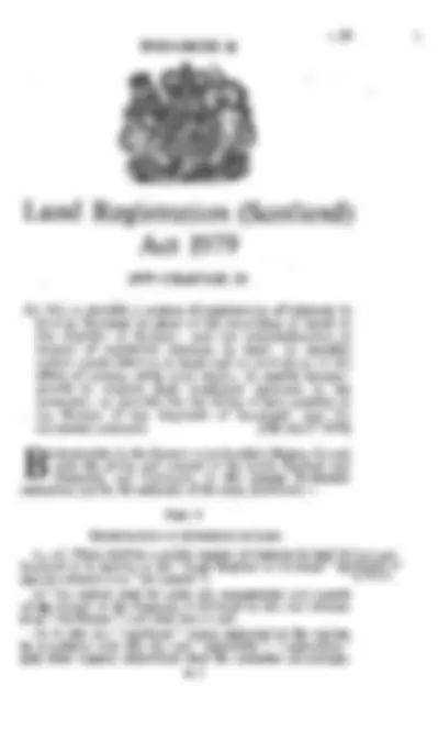 Compensation for Losses in Scottish Land Registration under 1979 Act ...