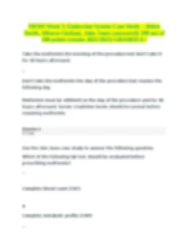 NR565 WEEK 5: ENDOCRINE SYSTEM CASE STUDY – HELEN SMITH, ALFONSO ...