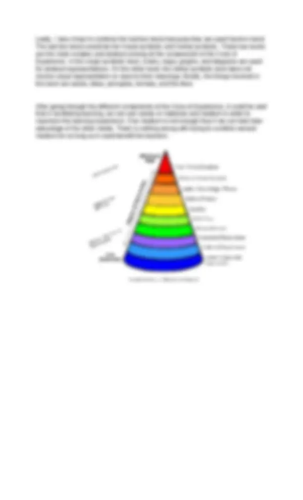 What are the Cone of Experience by Dale | Study notes English ...