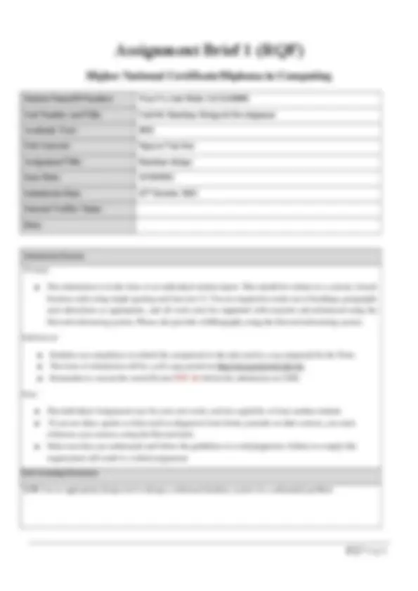 Assignment 1 Database design and development(PASS) | Assignments Database Management Systems ...