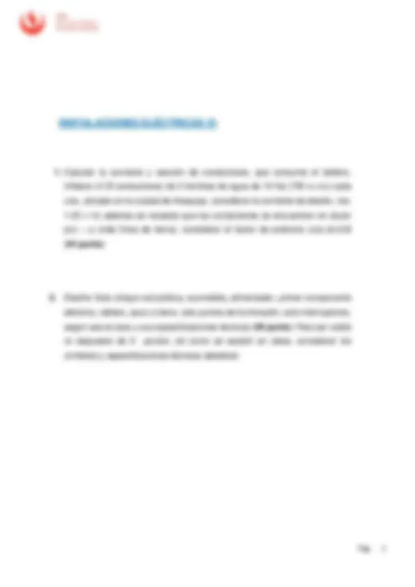 EXAMEN PARCIAL INSTALACIONES | Exámenes de Instalaciones Eléctricas | Docsity