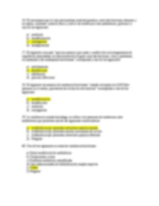 Banco de preguntas resuelto de farmacología | Exámenes de Medicina | Docsity