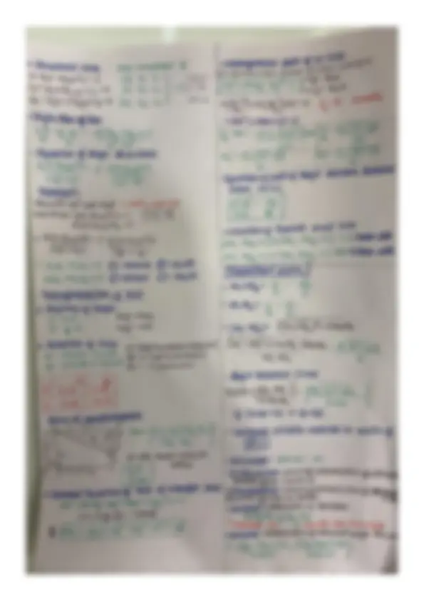 Mathematics Geometry formulae of Straight Lines | Summaries Geometry | Docsity