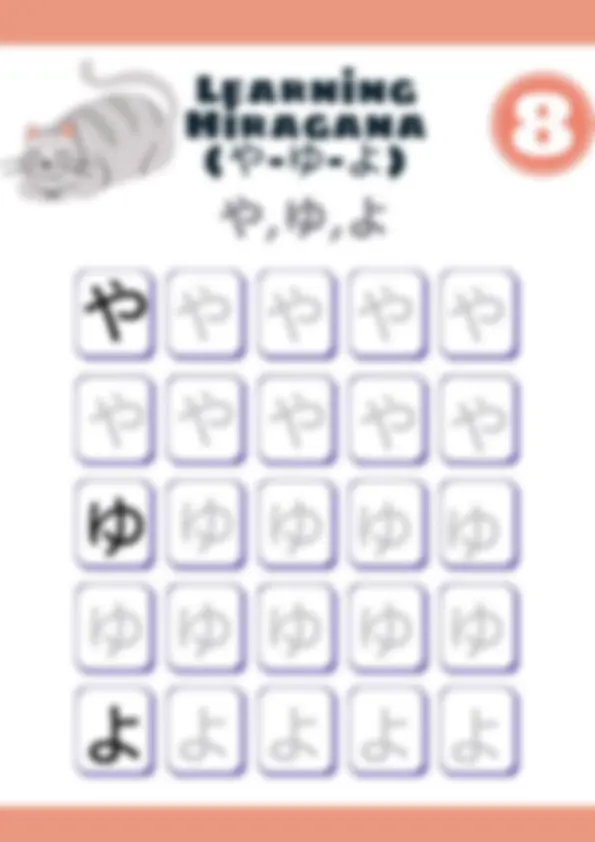 Learning Japanese alphabet hiragana | Study notes Japanese | Docsity