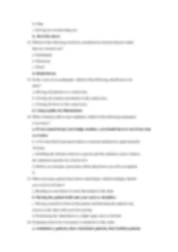 Core Mandatory Part 1 Prophecy | Exams Nursing | Docsity