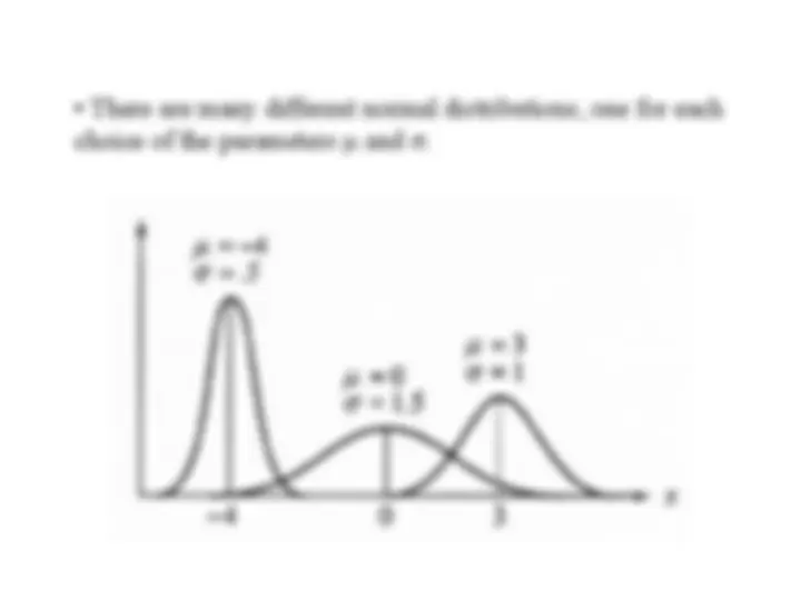 8. THE NORMAL DISTRIBUTION | Summaries Statistics | Docsity