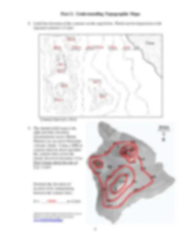 Laboratory 6: Topographic Maps | Lecture notes Topography | Docsity