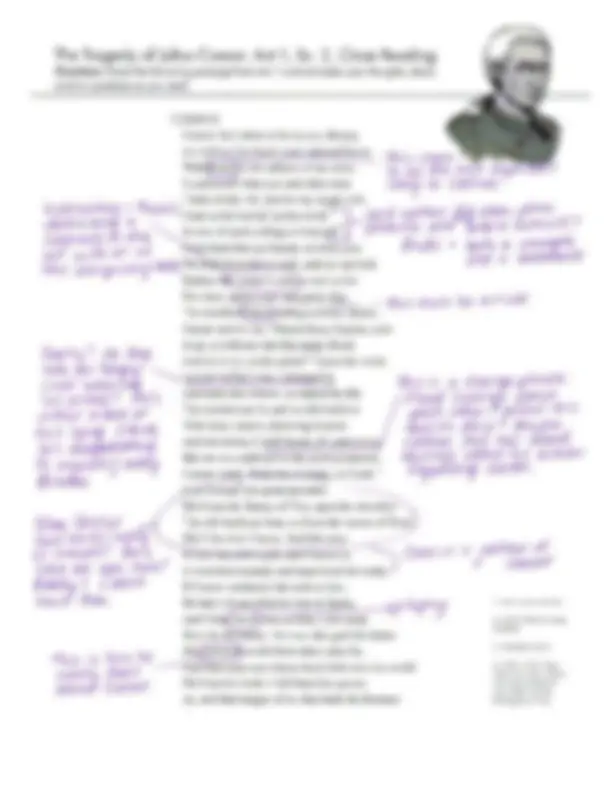 The Tragedy of Julius Caesar, Act 1, Sc. 2, Close Reading | Summaries ...