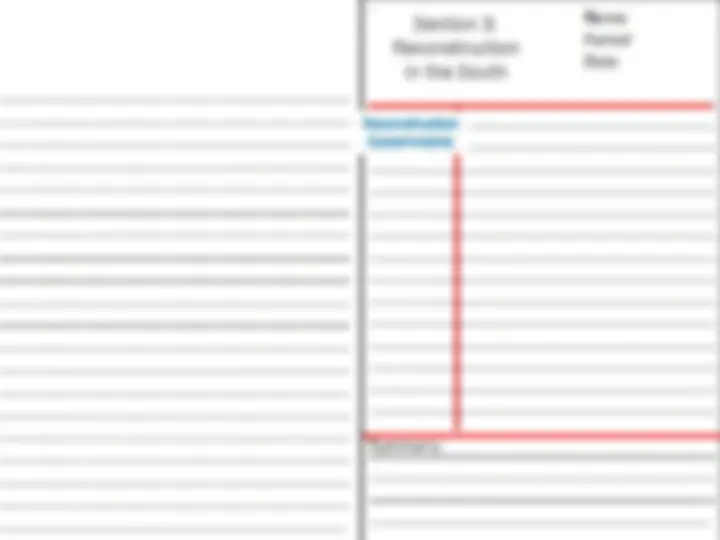 Reconstruction Notes Sec 3.pdf | Study notes Construction | Docsity