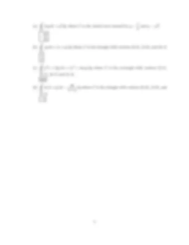 Line Integrals: Practice Problems | Exams Calculus | Docsity