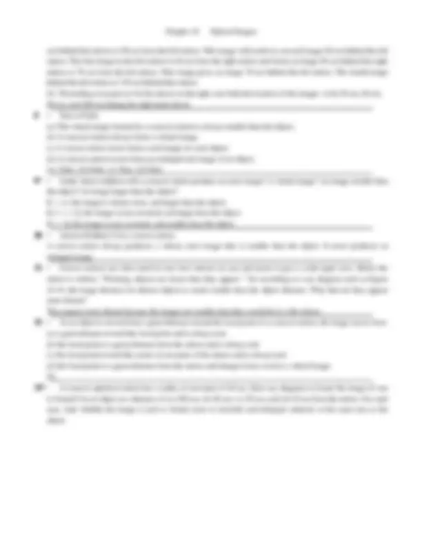 CHAPTER 34 Optical Images | Lecture notes Law | Docsity