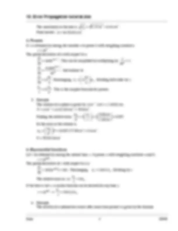 10. Error Propagation tutorial.doc | Summaries Calculus | Docsity