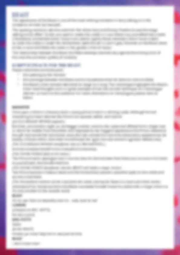 Script extracts and insights that illustrate the principal characters ...