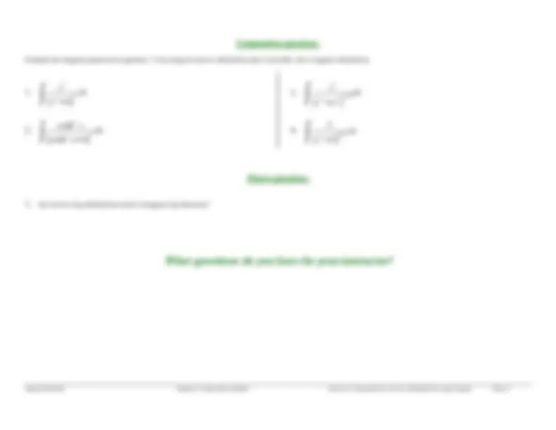 Integration by inverse substitution | Summaries Calculus | Docsity