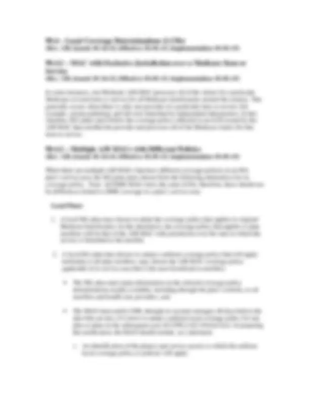 Medicare Managed Care Manual Chapter 4 | Study notes Nursing | Docsity