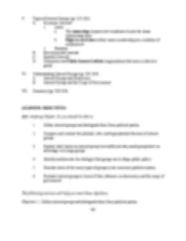 chapter 10 interest groups | Summaries Law | Docsity