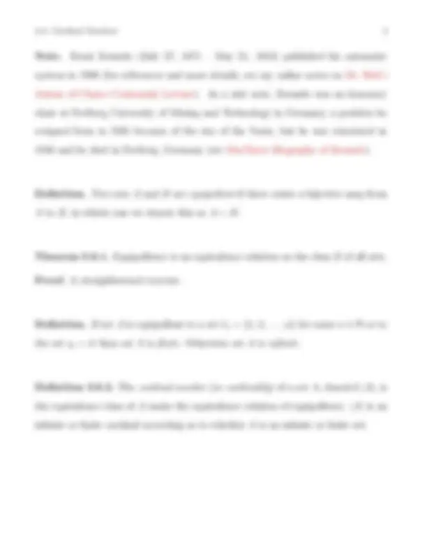 Section 0.8. Cardinal Numbers | Study notes Mathematics | Docsity