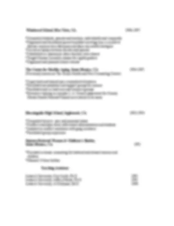 Tess Hightower, Psy | Lecture notes Psychotherapy | Docsity